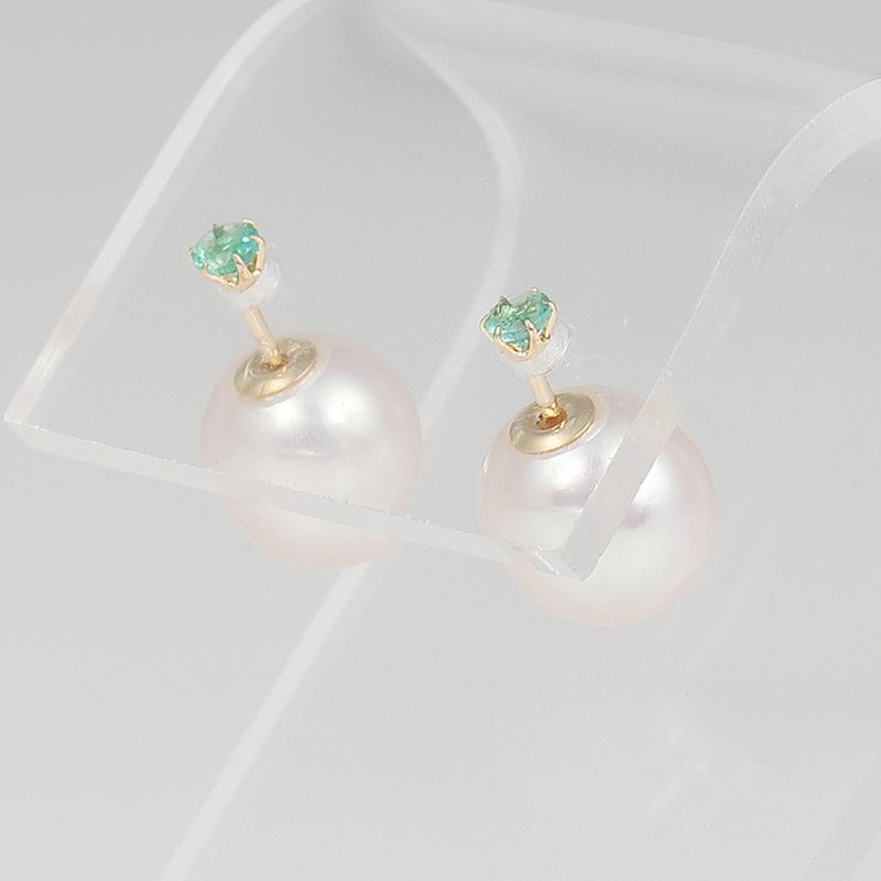 Moon Label(ムーンレーベル) Gemini エメラルドピアス K18 Moon Label(ムーンレーベル) Gemini エメラルドピアス K18